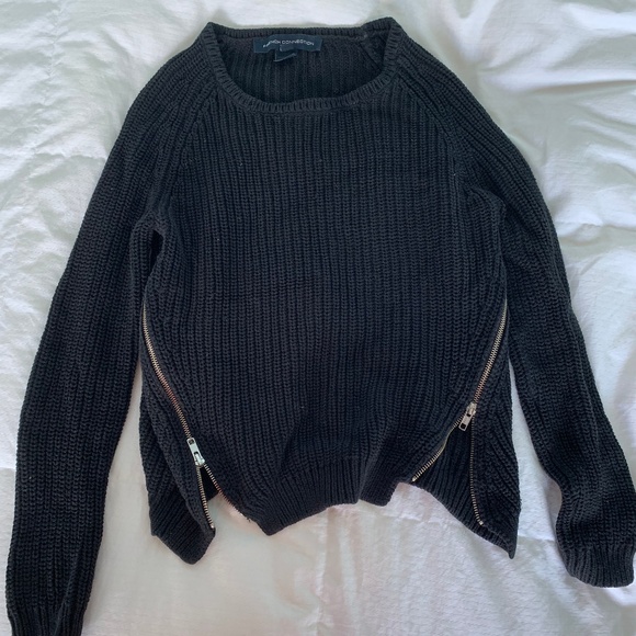 French Connection | Sweaters | French Connection Black Zipper Sweater ...